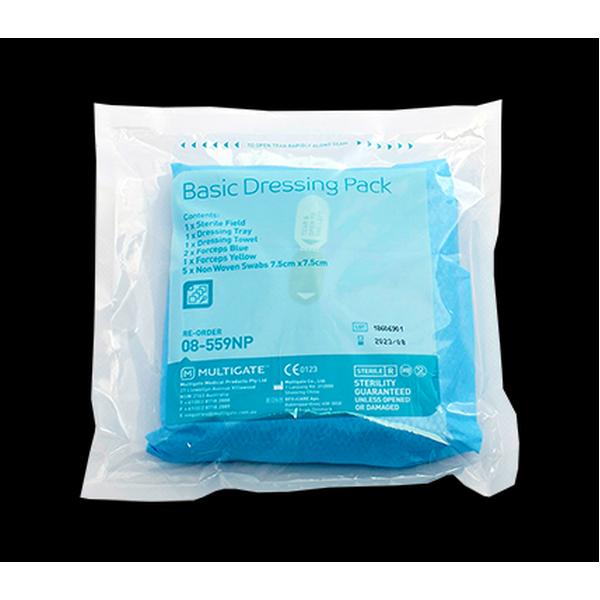 PACK BASIC DRESSING WITH 6 GAUZE SWABS MULTIGATE