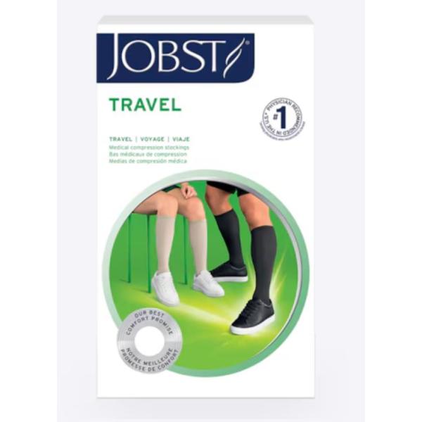 JOBST TRAVEL SOCK KNEE C/TOE SIZE 1 BEIGE CCL1