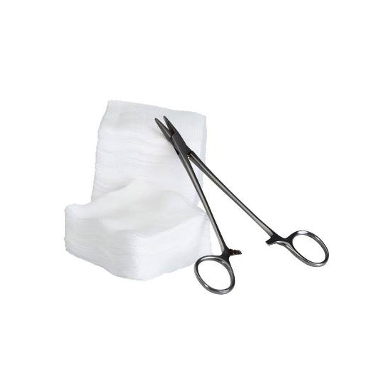 GAUZE DRAIN SWABS SPLIT (FOR TRACH)7.5X7.5CM 40s